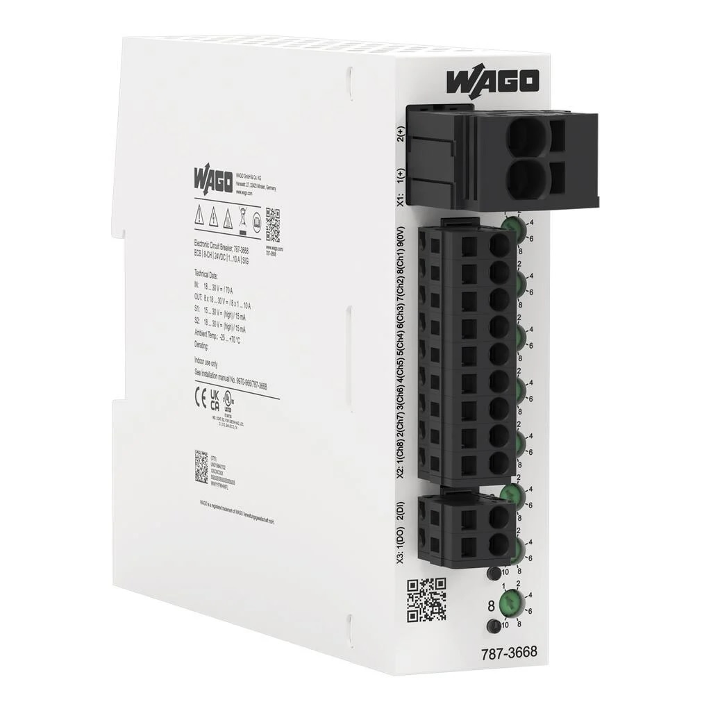 TLA Distribution Ltd - Wago | 787-3668 | Electronic Circuit Breaker | 24V DC | Adjustable 8 ...